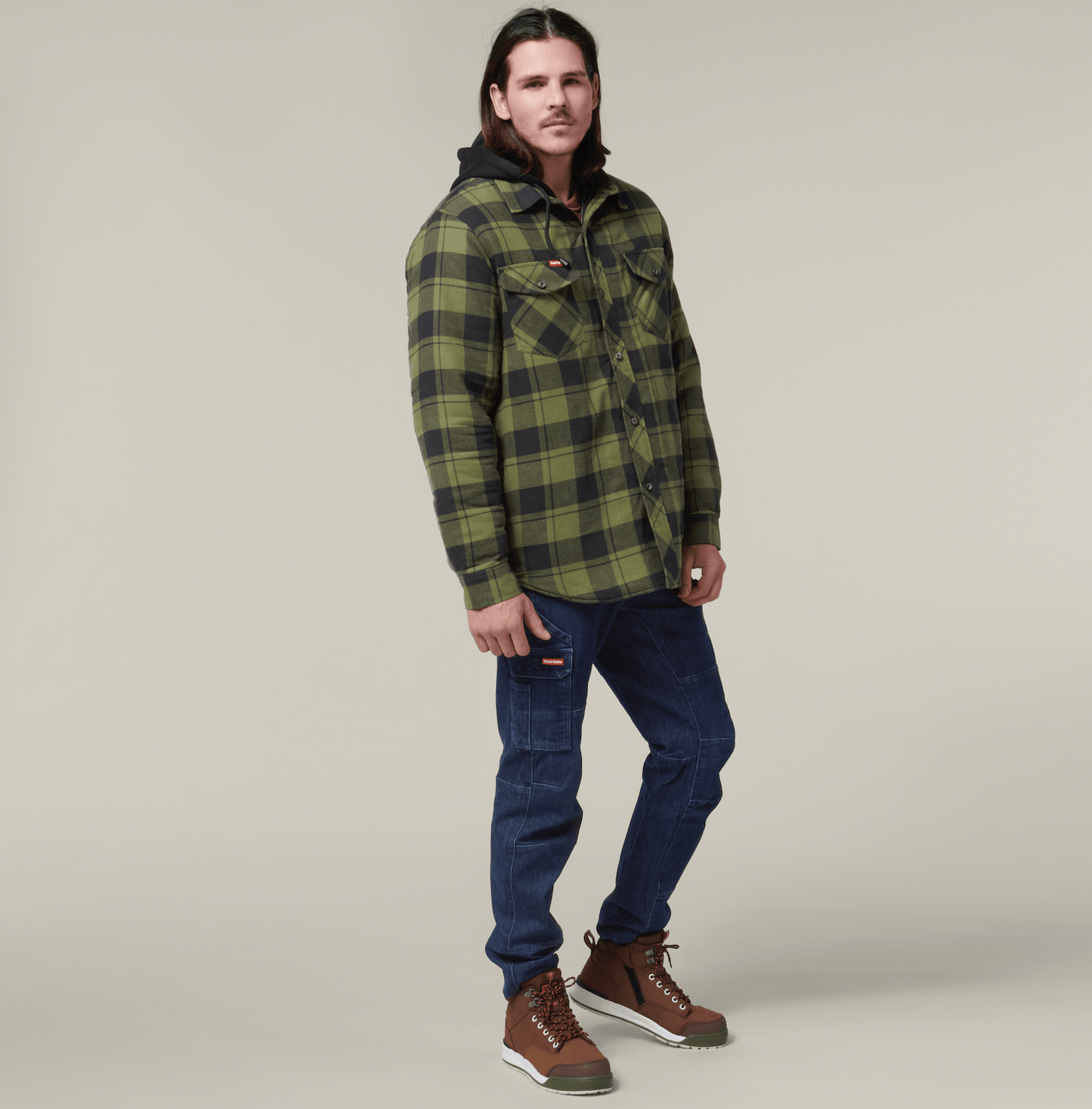 Hard Yakka Quilted Shacket - Fern | Work Jackets – BIG Boots UK